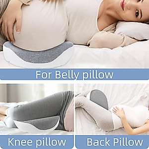 Hicare Pregnancy Pillow Wedge for Maternity | Memory Foam Pregnancy Pillow for Sleeping, Back, Knees and Legs | Belly Support Maternity Wedge