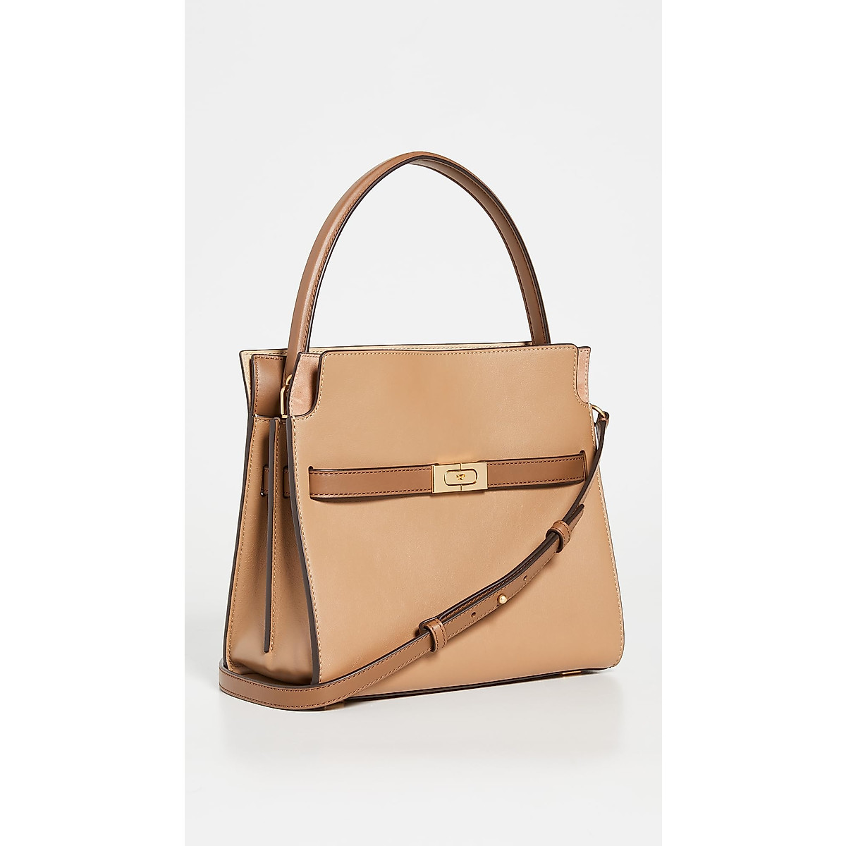 Tory Burch Women's Lee Radziwill Small Double Bag, Tiramisu, Tan, One Size