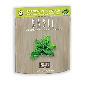 Seeds of Change 220-08150 Certified Organic Basil Garden Pouch, Green