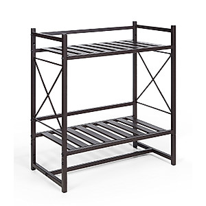 SunnyPoint Classic Square Bathroom Shelf, 2 Tier Shelf with Towel Bar Wall Mounted Shower Storage (Classic - Wall Mount - Silver)