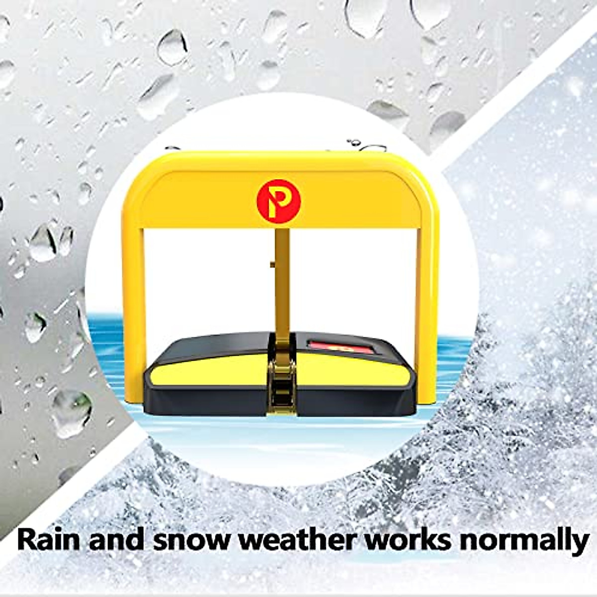 BEESOM 50M Automatic Remote Control Parking Lock, Carport Auto Space Stall Barrier, Private Car Parking Latch Space Lock, Car Park Driveway Guard Saver Automatic Barrier Remote Controlled