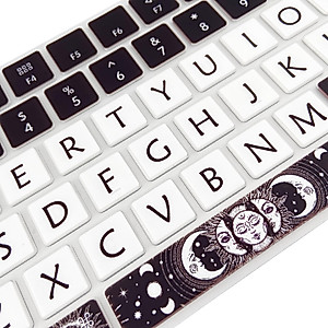 Cute Keyboard Cover Skin for Apple iMac Magic Keyboard 2nd Gen (Model: A1644) Without Numeric Keypad, Silicone Protective Skin, Sun and Moon