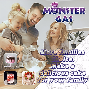 MONSTER GAS 3.3L N2O Whipped Cream Charger, 2000G Whip Cream Charger, Nitrous Oxide Tank (1 Cylinder)