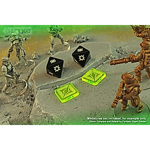 LITKO Game Token Upgrade Collection | Combat Tokens |Compatible with Star Wars: Legion | Panic | Suppression | Ion Damage | Aim | Dodge | Standby | (Surge)