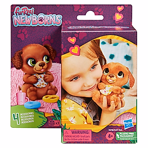 FurReal Newborns Puppy Animatronic Plush Toy with Sound Effects, Interactive Pets for Kids Ages 4 and Up