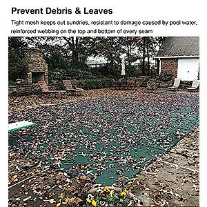 Covers Mesh - Green Rectangular Winter Pool Safety, Garden Swimming Pool Protection, Includes Installation Hardware (Size : 300×800cm/10×26ft)