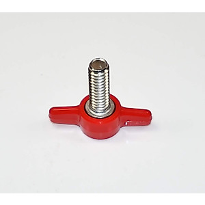 1/4"-20 x 3/4" Thumb Screws SS with Tee/Wing Butterfly Knob Thumb Screws (12) Red