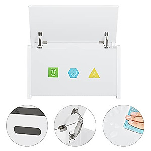 BOTLOG Toy Box Storage, Wooden Storage Chest, White Trunk for Toys, Storage Organizer with 2 Safety Hinges and Hollow Handle, 31.5 x 15.7 x 18.1 inches, for Entryway, Bedroom, Nursery, Playroom