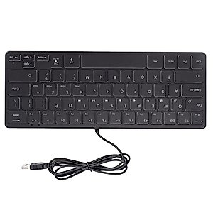 Byged Wired Gaming Keyboard, 64 Keys Mini RGB Keyboard 3 Backlights Desktop Notebook Computer Keyboards with Long Service Life, for Desktop Laptop