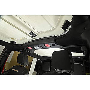 SZDEDA ABS Car Top Roof Knob Button Cover Decorative Trim Fit for Jeep Wrangler JK 2007-2017 Interior Car Accessories (Pink)