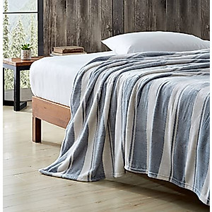 Eddie Bauer - Queen Blanket, Ultra Plush Bedding, Lightweight Home Decor for All Seasons (Stones Throw Stripe, Queen)