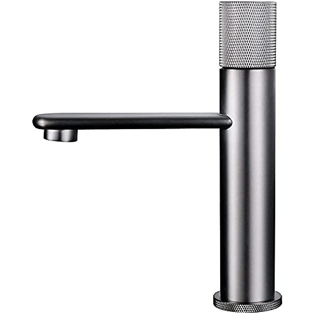 Bathroom Faucets Bathroom Sink Faucet Bathroom Vanity Faucet Brass Sink Faucet Hot and Cold Single Handle Countertop Mounted Toilet Unique Design Faucet (Color : Matte Gun Grey T)