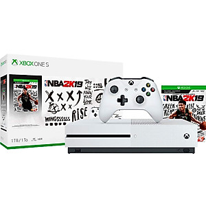Newest Microsoft Xbox One S 2TB Hard Drive NBA 2K19 Bundle Console (4K Ultra HD Blu-ray) with Wireless Controller | Dolby Atmos Sound | Wi-Fi | USB 3.0 (Renewed)