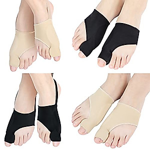 4 Pairs Bunion Corrector for Women and Men Orthopedic Bunion Corrector Bunion Pain Relief Splint Big Toe Straightener Protector Foot Sleeve Hallux Valgus Correction for Men Women Day Night Support