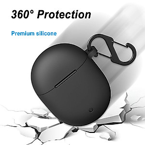 Aotao Pixel Buds 2 Silicone Case, Soft Shockproof Protective Case Compatible with Pixel Buds 2 (Pixel Buds 2, Black)