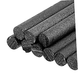 BUGUUYO 10pcs Electrode Bar Carbon Fiber Rod Carbon Rods Electrode Rod Tube Graphite Rods Electrode Graphite Stir Rod Electrode Tube Bar Carbon Fiber Tubes Electrode Cylinder Arc Rod Black