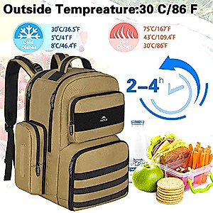 MATEIN Lunch Backpack for Men, 17 Inch Travel Laptop Backpack Insulated Cooler Bag Lunch box Rucksack with USB Charging Port, Extra Large Water Resistant College Work Computer Daypack Gifts for Men