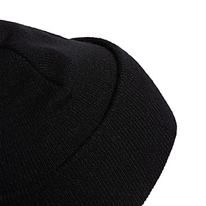 adidas Originals Tall Utility Cuff Beanie, Black/White, One Size