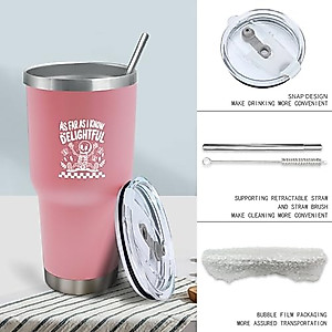 liabiliies Coffee Tumbler 30 oz As Far As I Know I'm Delightful Tumbler with Lid and Straw Insulated Tumblers Stainless Steel Tumbler Funny Gifts for Women
