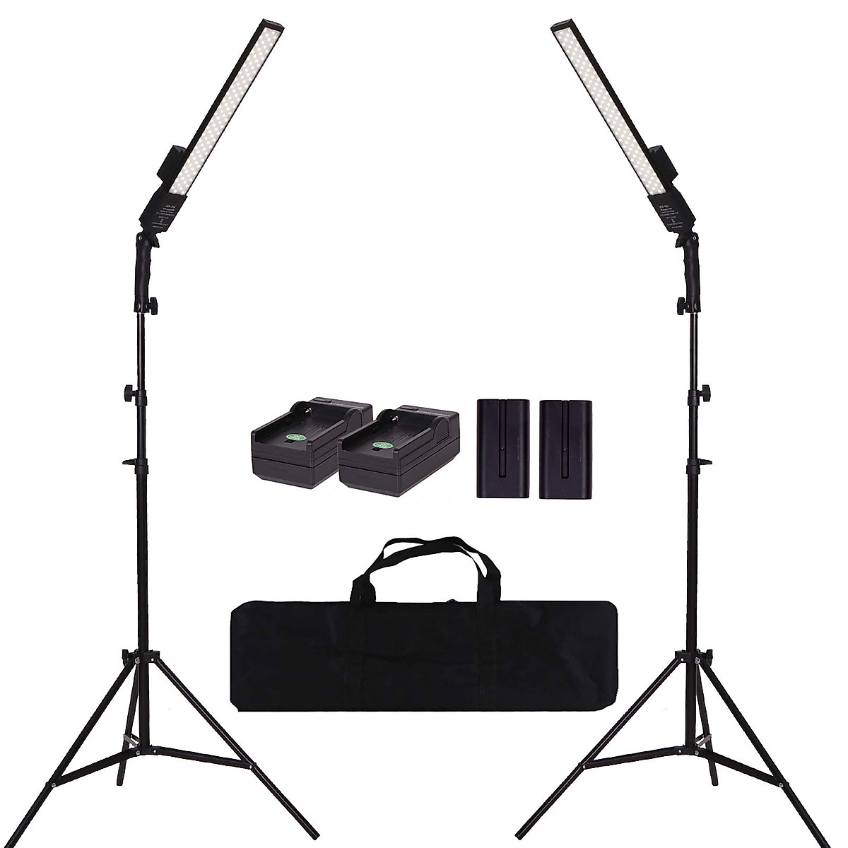 GSKAIWEN LED Video Light Battery Powered Photography Light Portable Handheld Wand,Dimmable 2800-5500K Photo Studio Light Kit with NP-970 Li-ion Battery and Stand for Portrait, YouTube,Outdoor Video