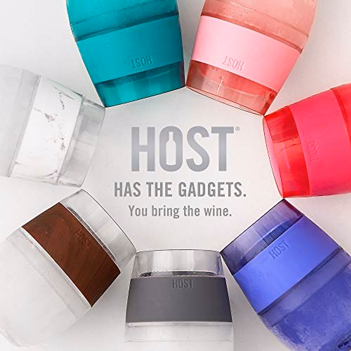 HOST Wine Freeze Cooling Cup, Plastic Double Wall Insulated Freezable Drink Chilling Tumbler with Freezing Gel | Wine Glasses for Red and White Wine, Set of 1, 8.5 oz, Coral