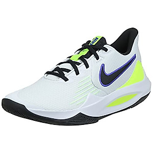 Nike Precision 5, White/Black-Barely Volt-Volt, 9