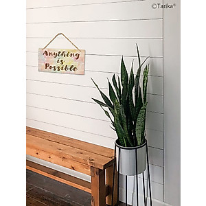 Anything is Possible 20X30 cm Metal Retro Look Decoration Plaque Sign for Home Kitchen Bathroom Farm Garden Garage Inspirational Quotes Wall Decor