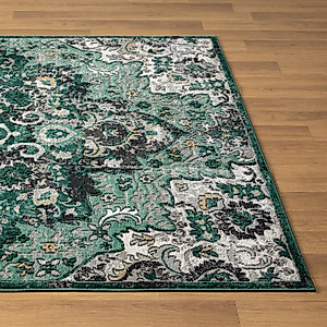 LUXE WEAVERS Moroccan Medallion Green 8x10 Area Rug