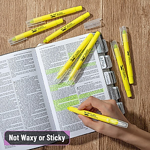 Mr. Pen- No Bleed Gel Highlighter, Bible Highlighters, Yellow, Pack of 8, Gel Highlighters