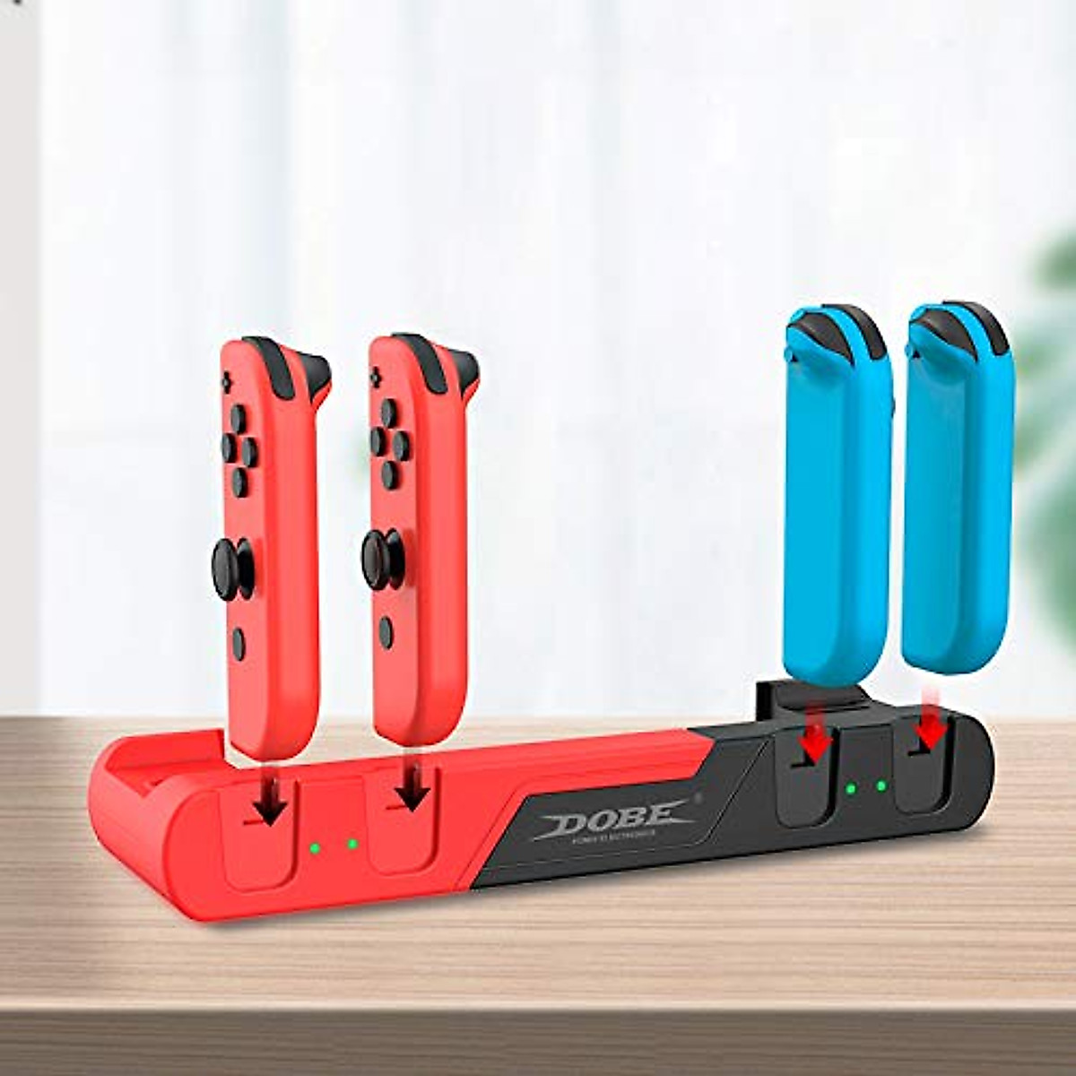 SOONHUA Charging Dock with Game Card Slots Compatible with Nintendo Switch Joy-Cons Console
