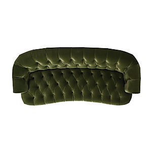 Jennifer Taylor Home La Rosa Victorian Chesterfield Tufted Sofa, Olive Green Performance Velvet