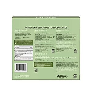 Aveeno Daily Moisturizing Winter Skin Essentials Skincare Set for Face & Body with Daily Moisturizing Body Lotion, Body Wash, Facial Cleanser, and Face Cream, Gift Set, 4 Items