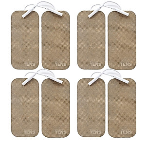 TENS Wired Electrodes Compatible with TENS 7000, Premium Replacement Pads for TENS Units, Discount TENS Brand (2" x 2", 20 Pack & 2" x 4" 8 Pack)