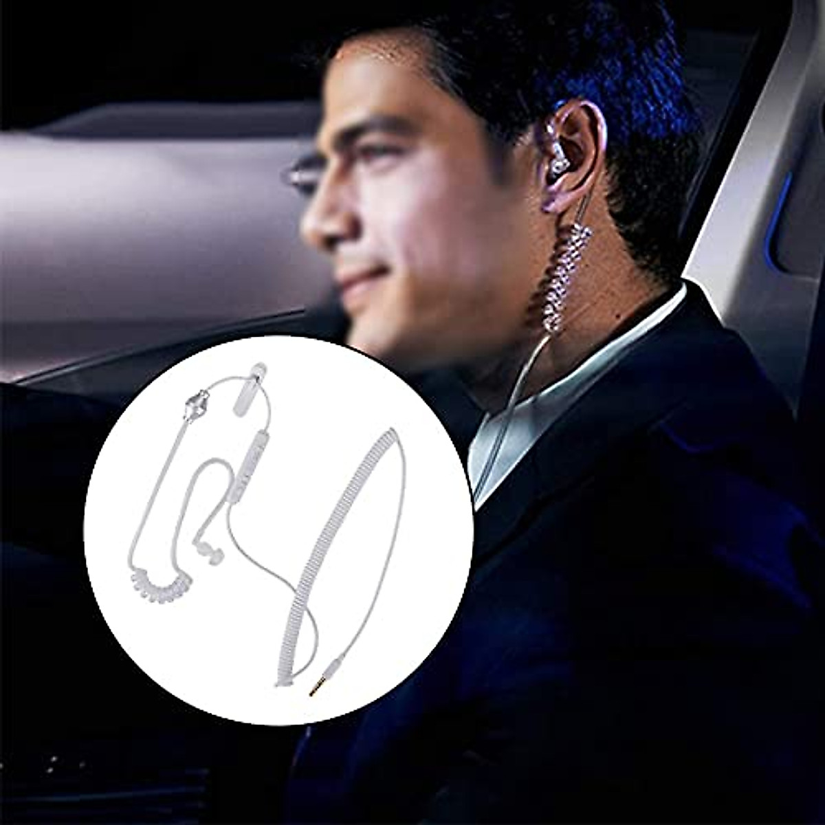 Hilitand Earphone,Wireless Bluetooth Monaural 3.5mm Headphone Air Tube in Ear Antiradiation Earphone Stereo Headset,Flexible and Durable