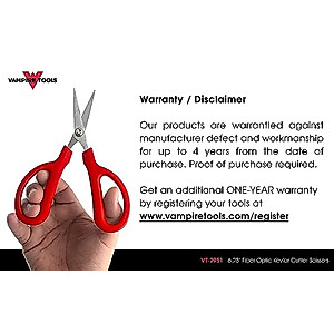 Vampire Tools vSHEARS - 6 1/4" Synthetic Fiber, Composite & Fiber Optic Shears - Kevlar, Aramid Fiber, Dyneema, Spectra, Dacron, Carbon Fiber: VT-2951 | A Cut Above All