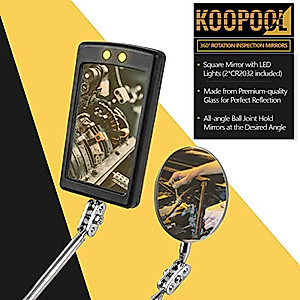 KOOPOOL Universal Socket Tool Set (1/4"-3/4") 25-Piece (A) with Magnetic Pickup Tool Set 5-Piece (B)