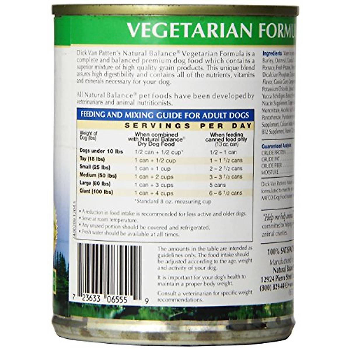 Natural Balance Vegetarian Formula Dog Food (Pack Of 12 13-Ounce Cans)