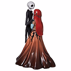 Enesco Disney Showcase Couture de Force The Nightmare Before Christmas Jack and Sally Embracing Figurine, 9.5 Inch, Multicolor