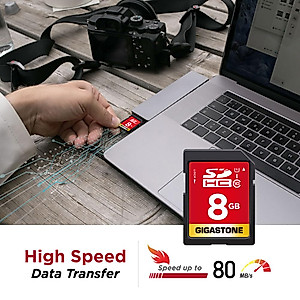 Gigastone 8GB SD Card UHS-I U1 Class 10 SDHC Memory Card Full HD Video Canon Nikon Sony Pentax Kodak Olympus Panasonic Digital Camera
