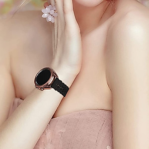 for ANDFZ Smartwatch Band, Silicone Lace Straps Compatible for ANDFZ T42 1.72/Geelyda Y20 Pro/P22 Smartwatch/Donerton Smartwatch/itouch air 3 40mm/FirYawee Q18 Smartwatch (Black)