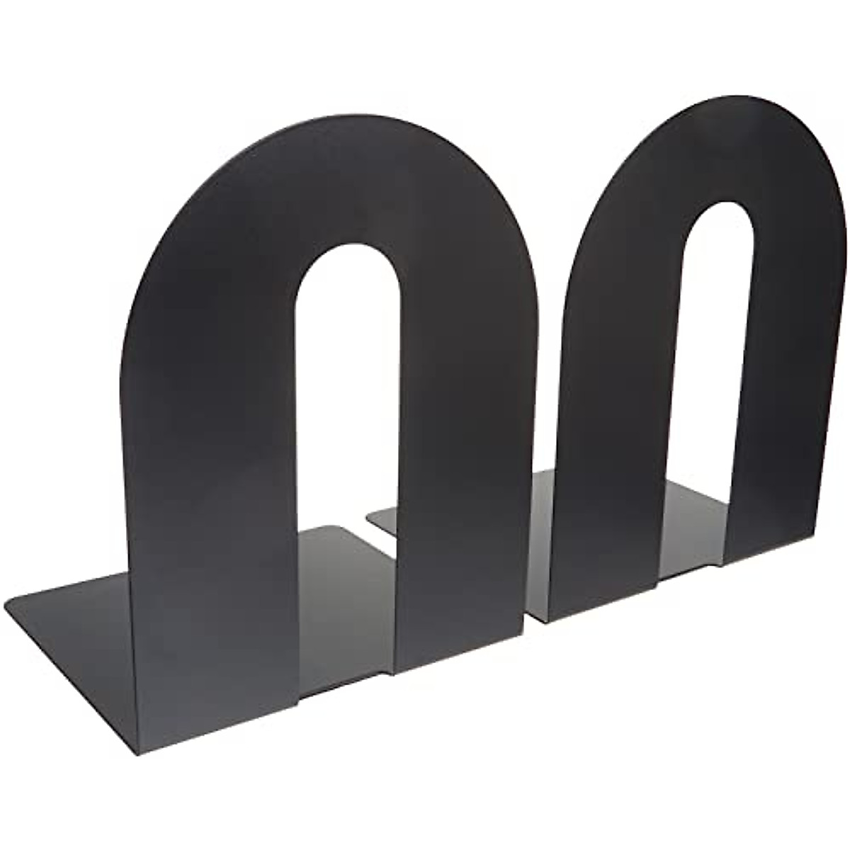 Officemate Heavy Duty 10" Bookends, Non-Skid Base, Black, Pair (93142)