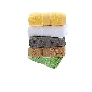 JININQ 700GSM 2Piece Hand Towels -100% Cotton(14 x 30 Inches) for Bathroom,Kitchen,Beauty,Spa,Gym,Household face Towel,Highly Absorbent Towels (Green)