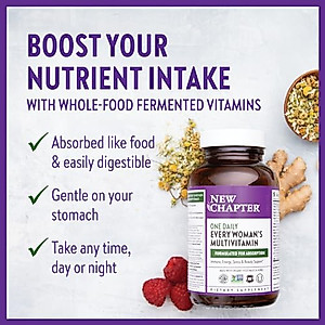 New Chapter Women's Multivitamin for Immune, Beauty + Energy Support with 20+ Nutrients -- Every Woman's One Daily, Gentle on the Stomach, 96 Count