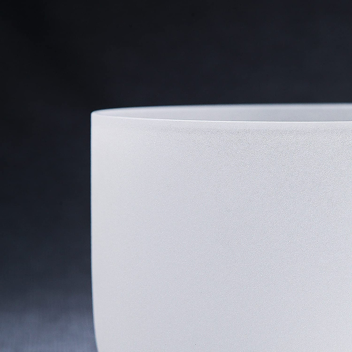 KVKA 8 Inch Crystal Singing Bowl, C Note Root Chakra, Frosted Quartz Sound Bowl,With Carrying Case,Suede Striker (432 hz, C Note Root Chakra)