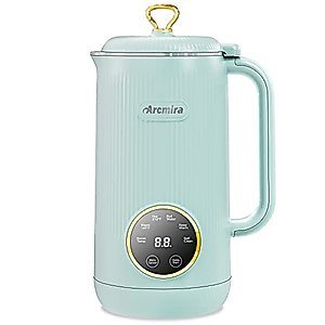 Arcmira Automatic Nut Milk Maker, 20 OZ Homemade Almond, Oat, Soy, Plant-Based Milk and Dairy Free Beverages, Almond Milk Maker with Delay Start/Keep Warm/Boil Water, Soy Milk Maker with Nut Milk Bag