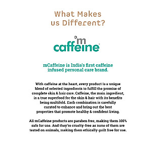 mCaffeine Naked and Raw Coffee Shampoo - Hair Loss Shampoo - Controls Hair Fall and Nourishes with Protein - Sulphate and Silicone Free - 8.45 oz