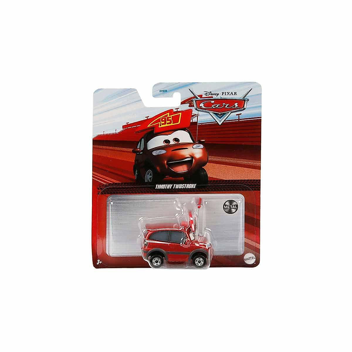 Disney and Pixar Cars Die-Cast Timothy Twostroke Vehicle, 1:55 scale Fan Favorite Character Vehicles for Racing and Storytelling Fun, Gift for Kids Ages 3 Years and Older