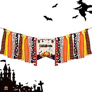 LLAMATIVO Halloween Decoration Banner Party Supplies with Pumpkin Ghost Banner - Halloween Decor Durable Trick or Treat Banner Halloween Home Office Party Decor Halloween Decorations Outdoor