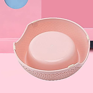 FUUIE Bowls for Food and Water Household Stainless Steel Pet Bowl, Suitable for Dogs and Cats, Bite Resistant, Non-Slip, More Durable (Color : Blue)