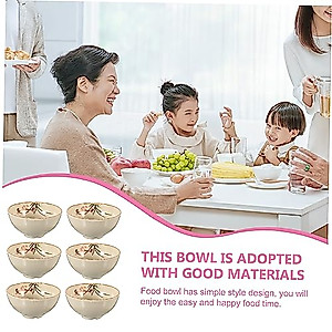 Yardwe 6pcs Rice Bowl Soup Commercial Color Hot Pot Small Bowl Dip Bowl Dessert Square Bowl Fast Food Rice Bowl 6pcs Plastic Salad Bowls Plastic Trifle Bowl Plastic Food Cereal Bowls
